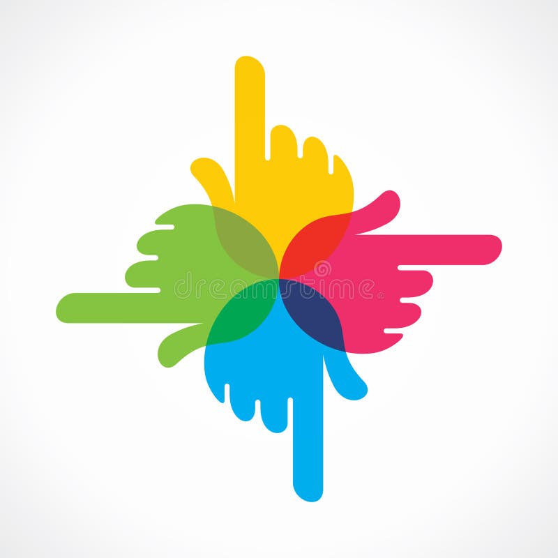 Creative Colorful Hand Icon Design Stock Vector - Illustration of ...