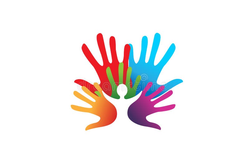 Colorful Hands Logo Stock Illustrations – 10,597 Colorful Hands Logo ...
