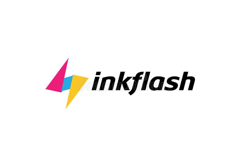 Ink Colorful Flash Logo stock vector. Illustration of flash - 111480171