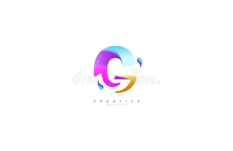 Creative Colorful Letter G Logo Design Stock Illustration ...