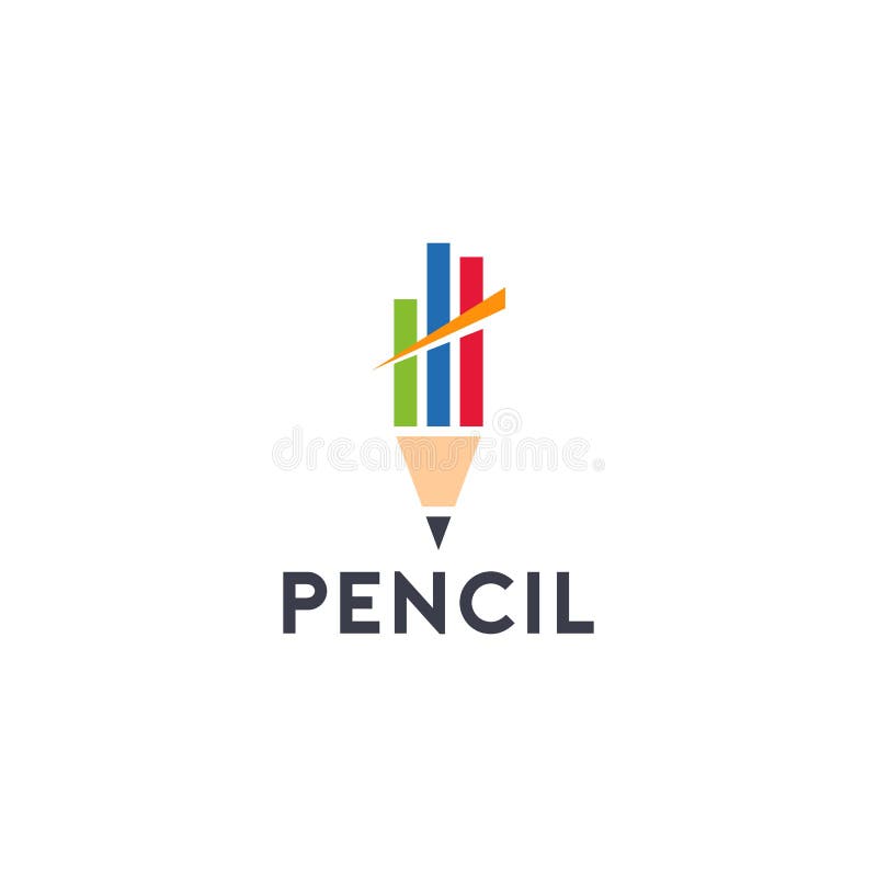 Creative and Colorful Pencil Logo Design Vector Template Collection ...