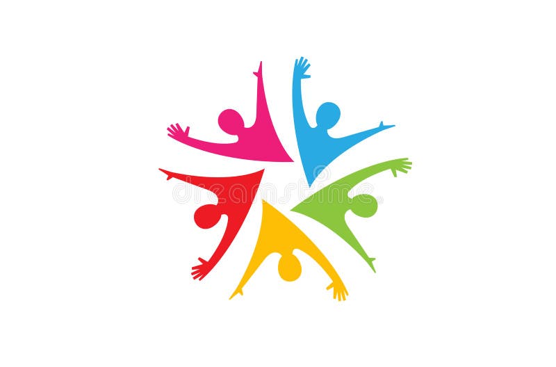 Creative Colorful People Group Team Symbol Vector Logo Stock Vector ...