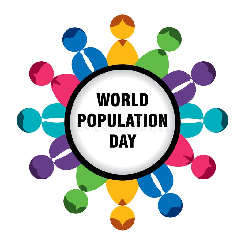 World Population Day Poster Design Stock Vector - Illustration of green ...