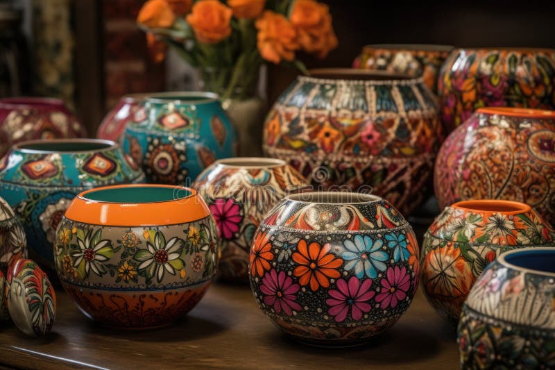 Creative and Colorful Pottery, with Patterns and Designs Created by the ...