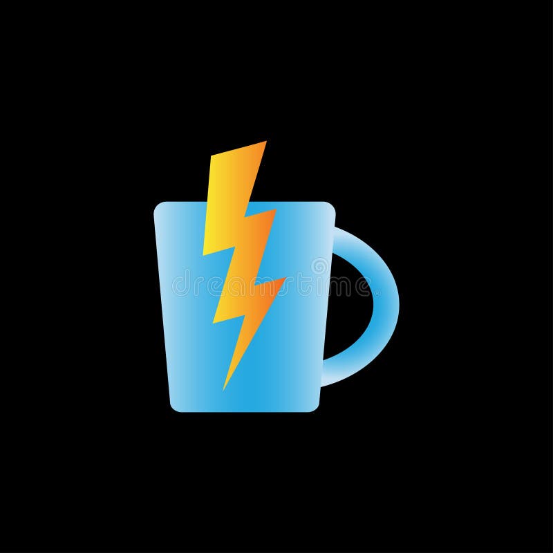 Creative Colorful Power Coffee Mug Logo Design Vector Stock Vector ...