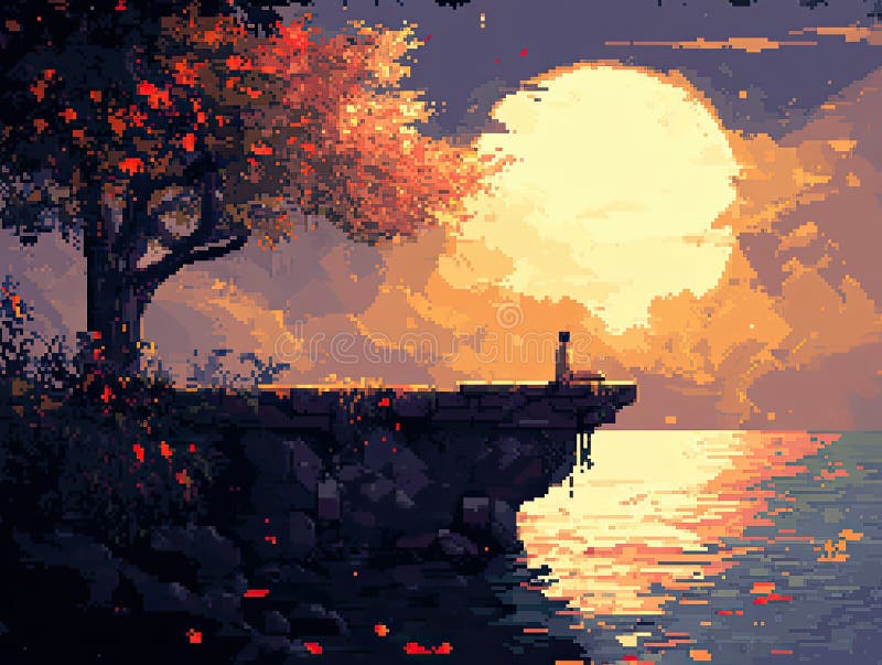 Creative Colorful Professional 8-bit Pixel Art in the Style of a Video ...