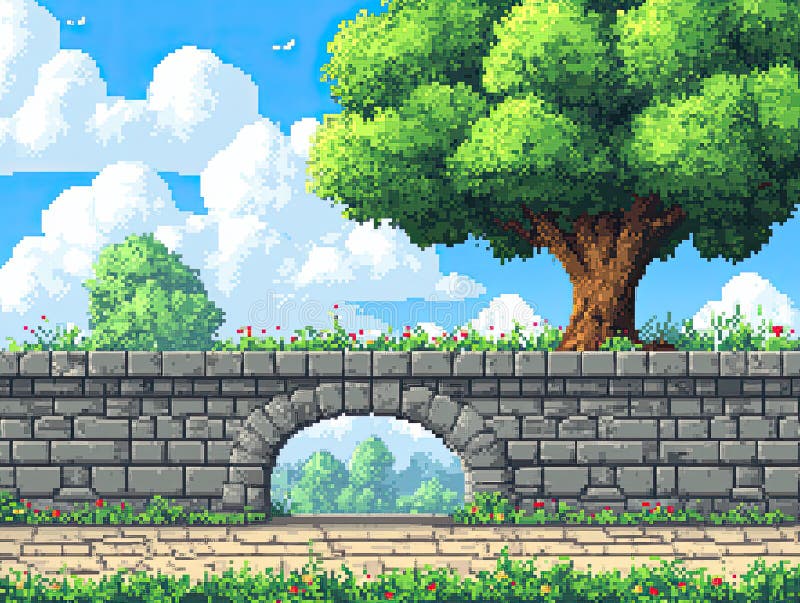 Creative Colorful Professional 8-bit Pixel Art in the Style of a Video ...