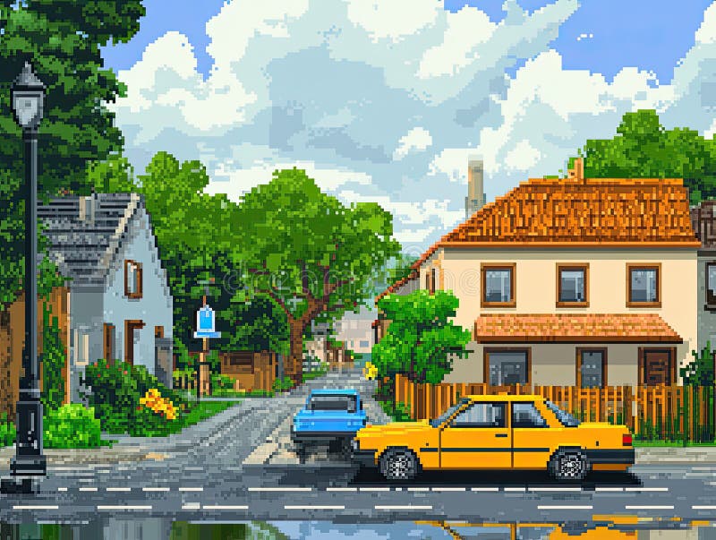 Creative Colorful Professional 8-bit Pixel Art in the Style of a Video ...