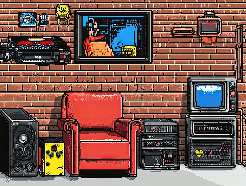 Creative Colorful Professional 8-bit Pixel Art in the Style of a Video ...