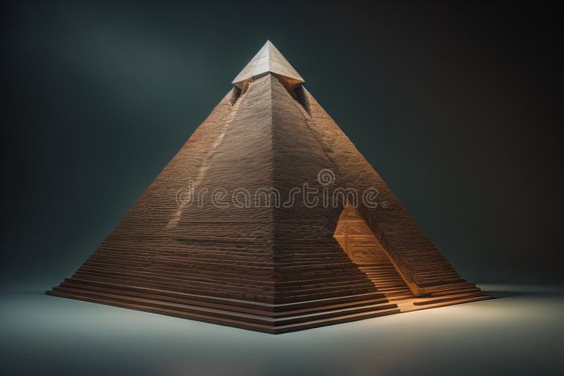 Creative and Colorful Pyramid on a Solid Color Background. Ai ...