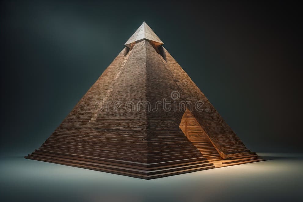 Creative and Colorful Pyramid on a Solid Color Background. Ai ...