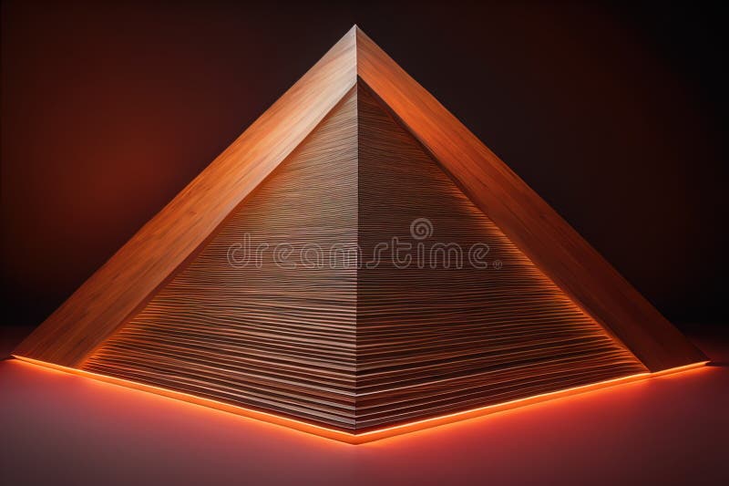 Creative and Colorful Pyramid on a Solid Color Background. Ai ...
