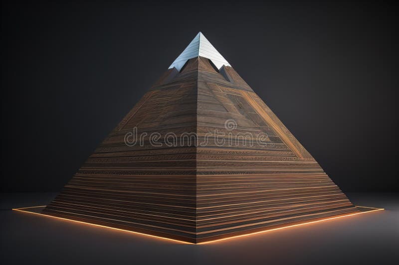 Creative and Colorful Pyramid on a Solid Color Background. Ai ...