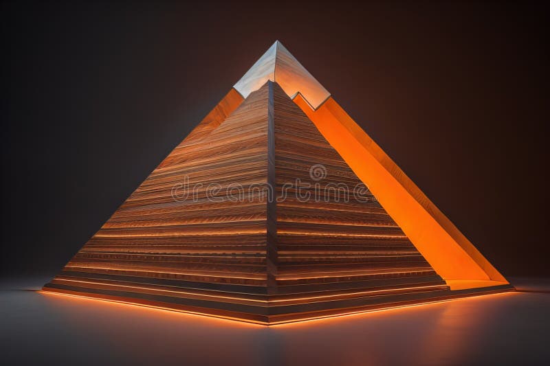 Creative and Colorful Pyramid on a Solid Color Background. Ai ...