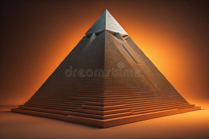Creative and Colorful Pyramid on a Solid Color Background. Ai ...
