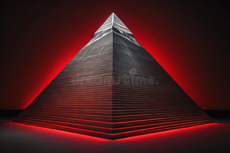 Creative and Colorful Pyramid on a Solid Color Background. Ai ...
