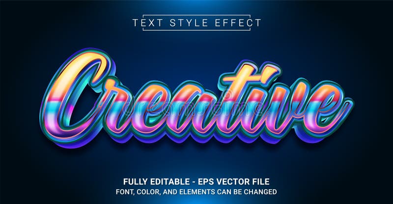 Creative Colorful Text Style Effect. Editable Graphic Text Template ...