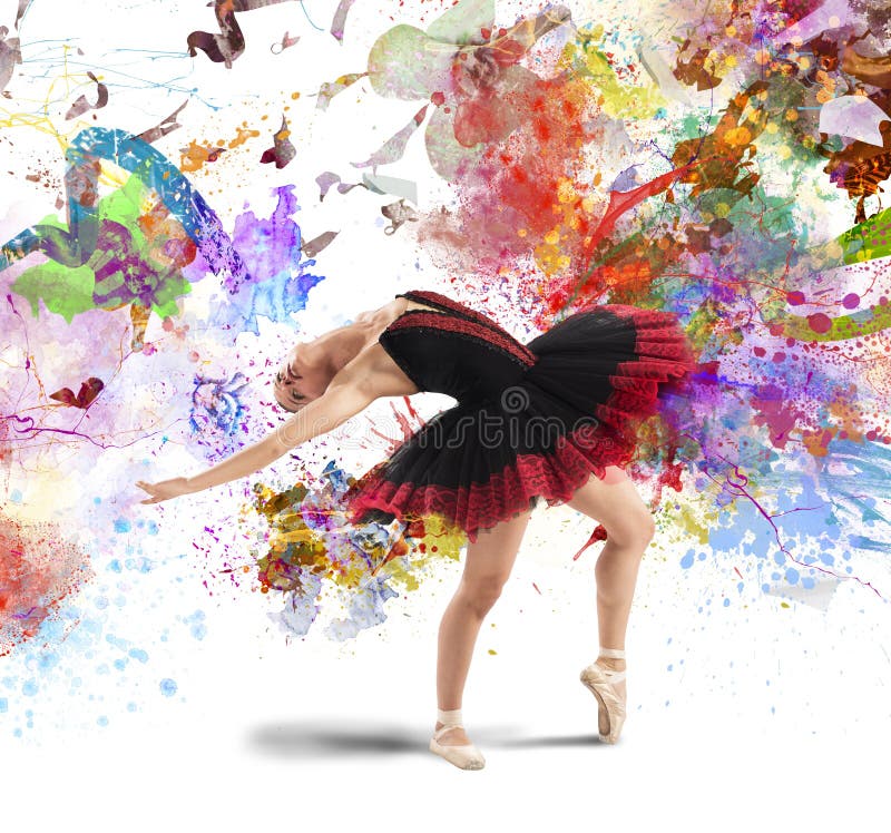 Creative colourful dancer stock image. Image of musical - 62479551