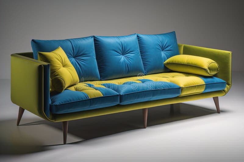 A Creative, Colourful, and Stylish Sofa in the Interior, AI Generated ...