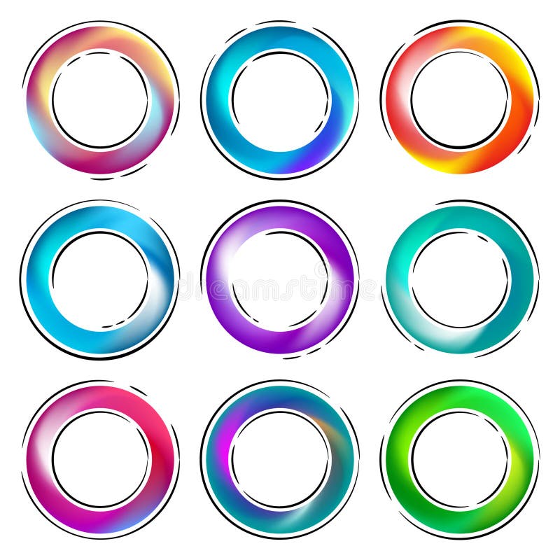 Creative Colourful Web Buttons Set on White Stock Vector - Illustration ...