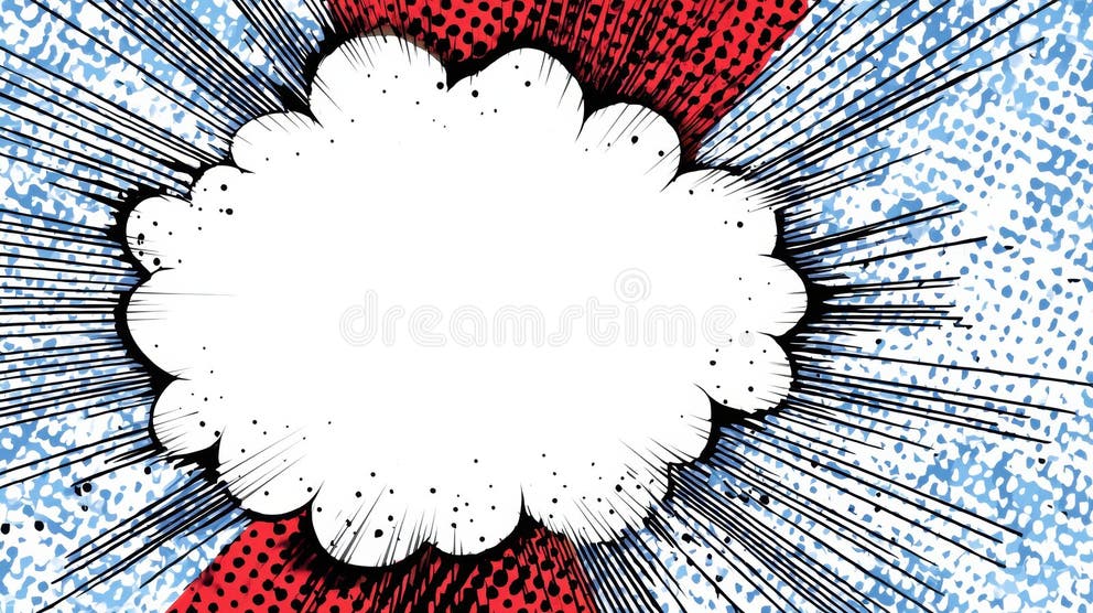 Creative Comic Book Style Blank Speech Bubble Ready for Text with ...