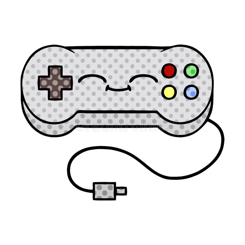 A Creative Comic Book Style Cartoon Game Controller Stock Vector ...