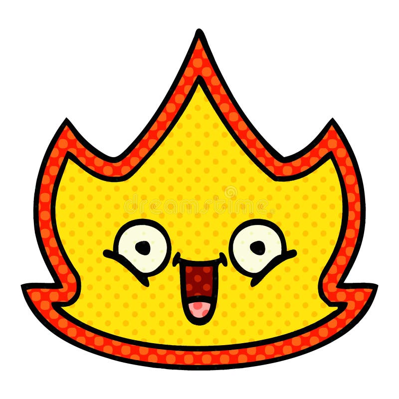 Happy Fire Cartoon Character Stock Illustration - Illustration of funny ...