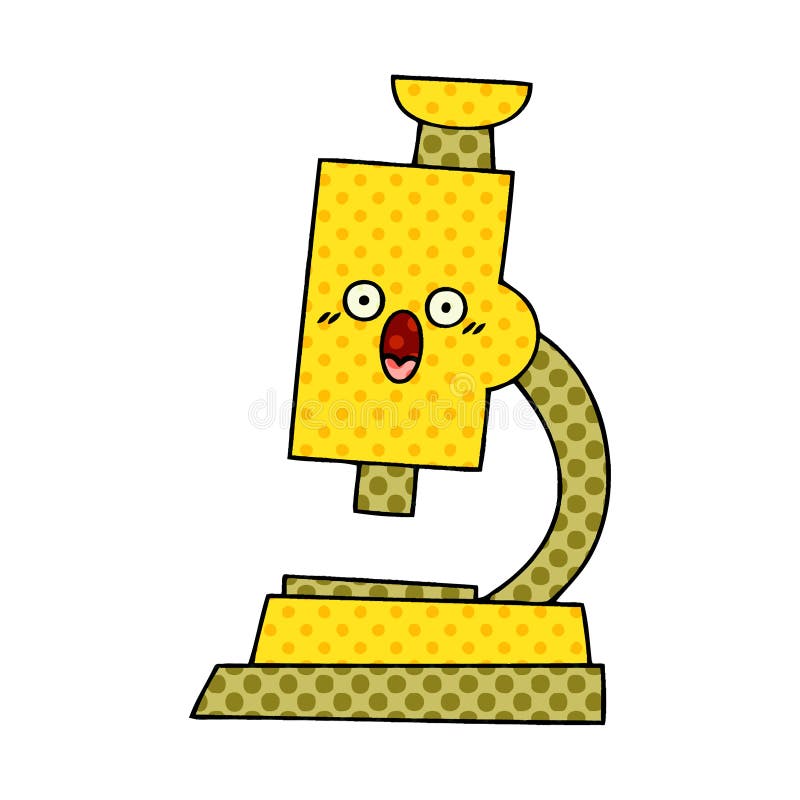 A Creative Comic Book Style Cartoon Microscope Stock Vector ...