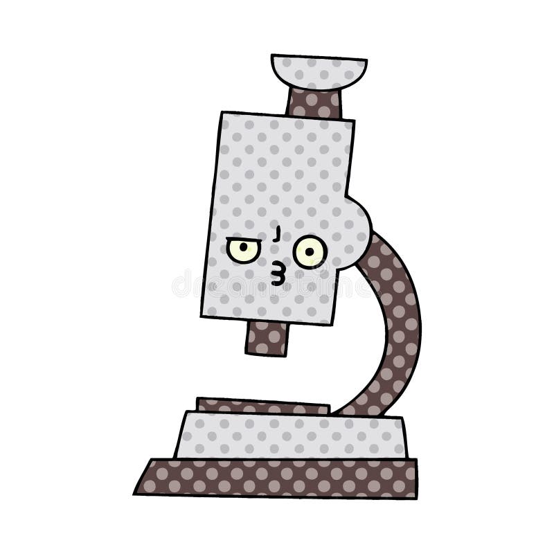 A Creative Comic Book Style Cartoon Microscope Stock Vector ...