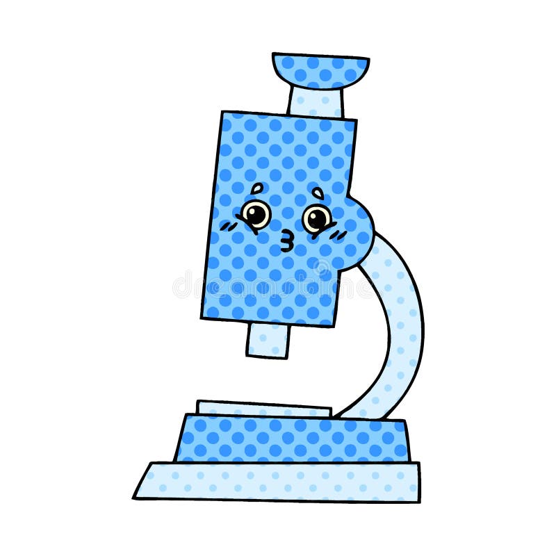 A Creative Comic Book Style Cartoon Microscope Stock Vector ...
