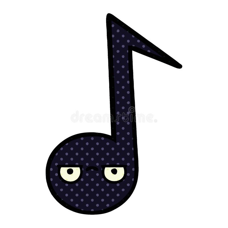 A Creative Comic Book Style Cartoon Musical Note Stock Vector ...