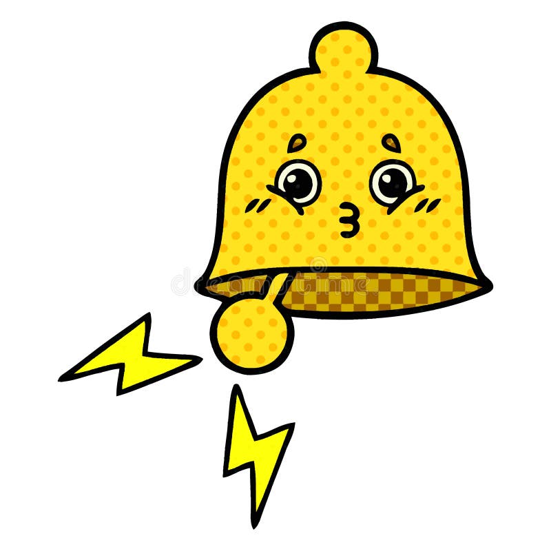 A Creative Comic Book Style Cartoon Ringing Bell Stock Vector ...