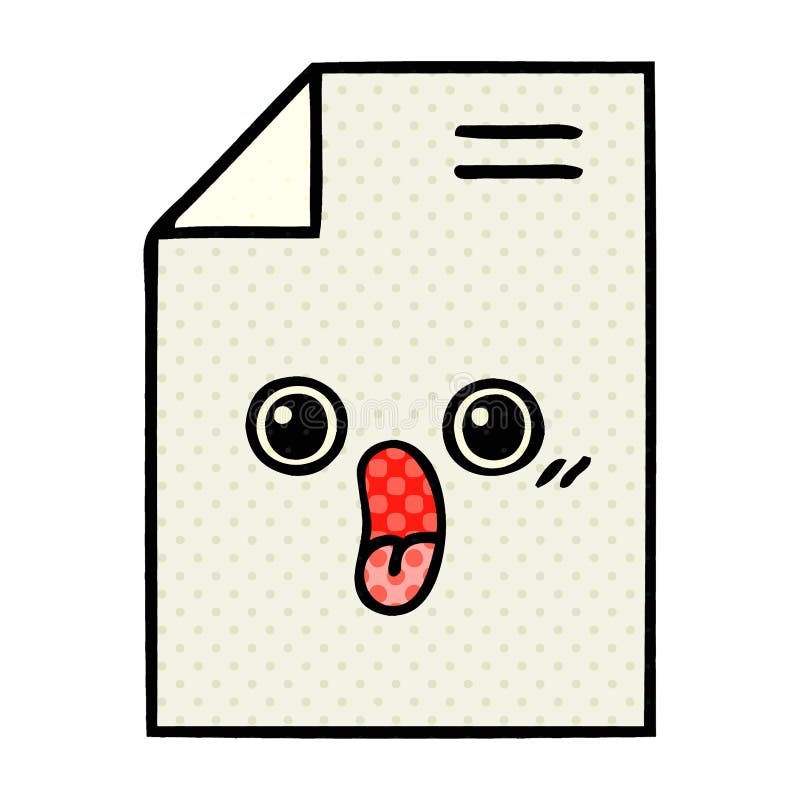 A Creative Comic Book Style Cartoon Sheet of Paper Stock Vector ...