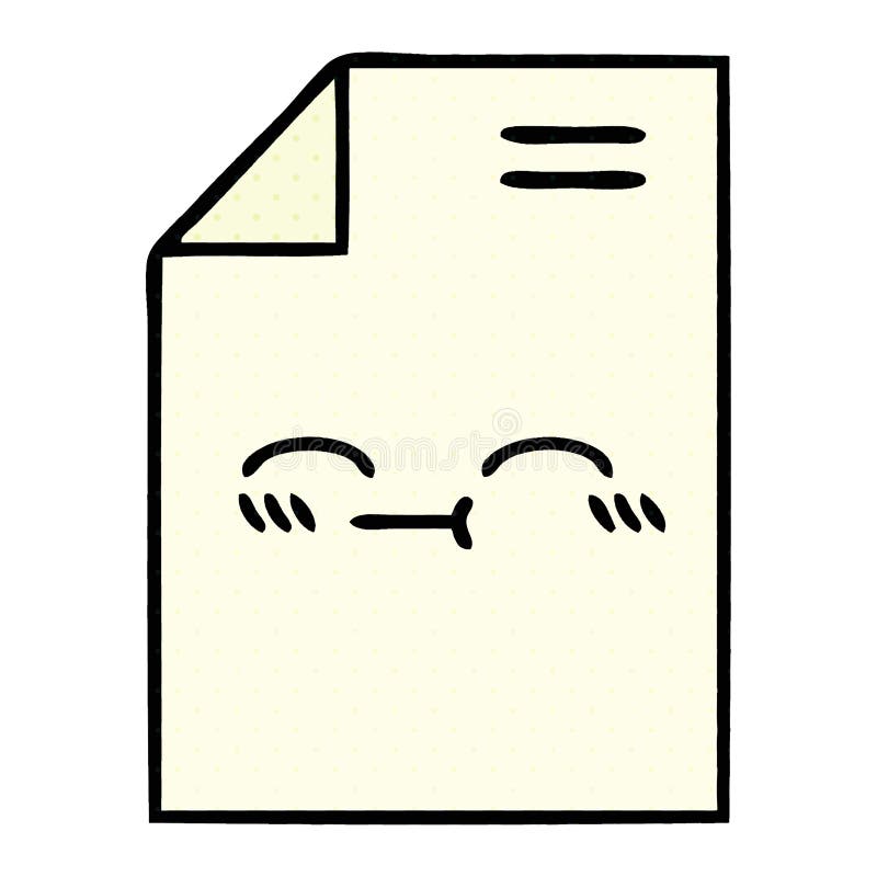 A Creative Comic Book Style Cartoon Sheet of Paper Stock Vector ...