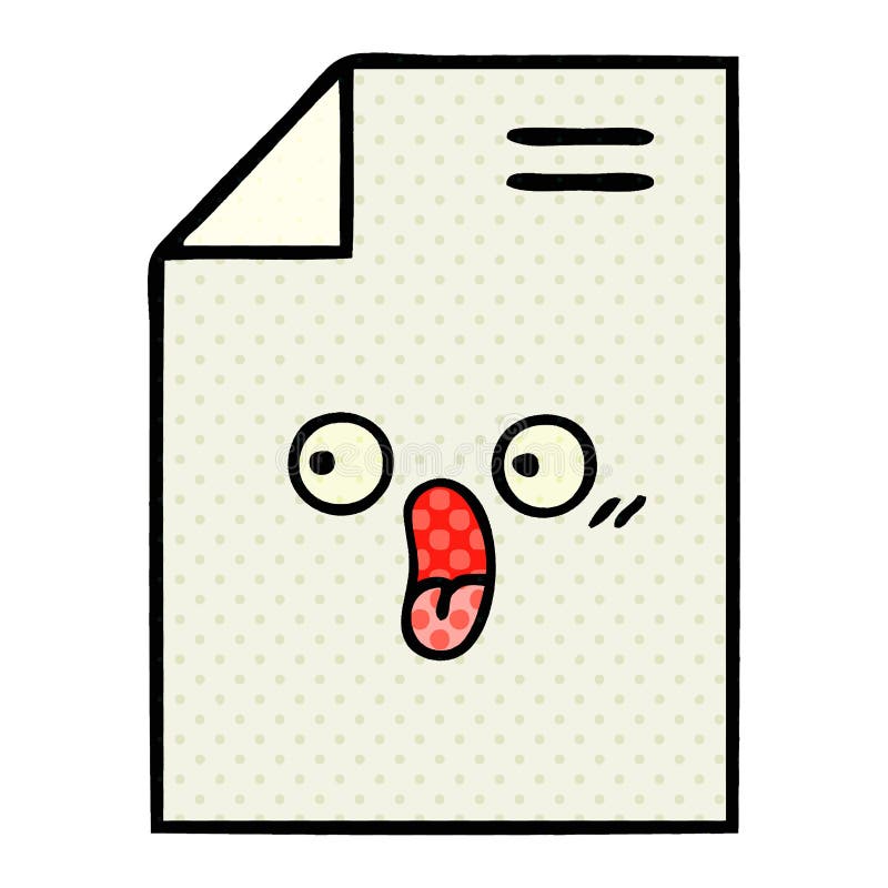 A Creative Comic Book Style Cartoon Sheet of Paper Stock Vector ...