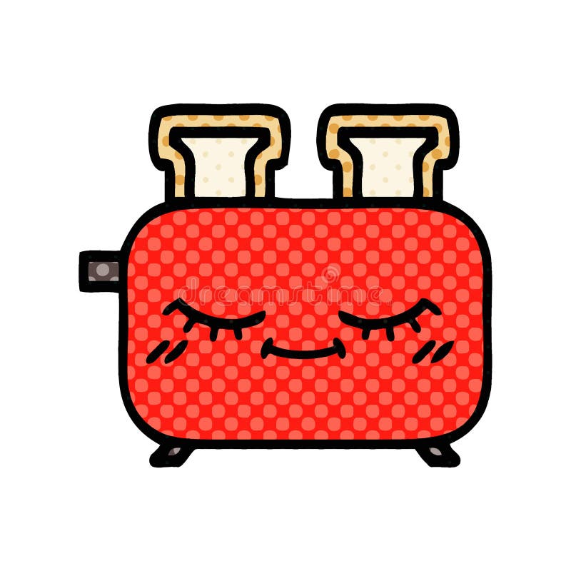 A Creative Comic Book Style Cartoon of a Toaster Stock Vector ...