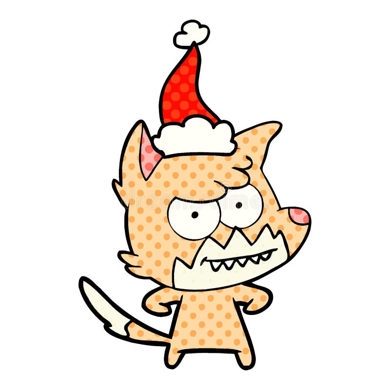 A Creative Comic Book Style Illustration of a Grinning Fox Wearing ...