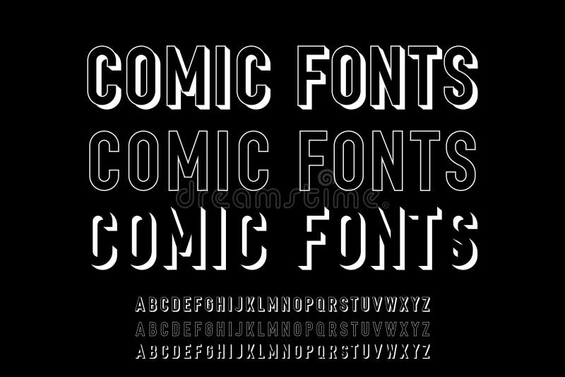 Creative Comic Style Typeface Font Vector. Modern Typography Style with ...