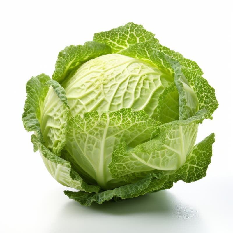 Creative Commons Attribution Cabbage Image on White Background Stock ...