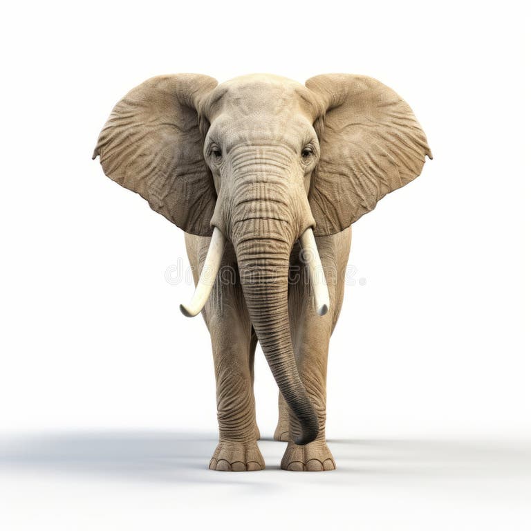 Creative Commons Attribution: 3d Cgi Elephant in Frontal Perspective ...