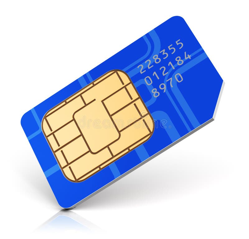 Blue SIM card stock illustration. Illustration of group - 53587366