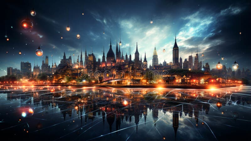 Creative Communication and Internet Network Connect Stock Photo - Image ...