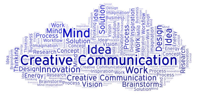 Creative Communication Word Cloud, Made with Text only. Stock ...