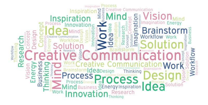 Creative Communication Word Cloud, Made with Text only. Stock ...