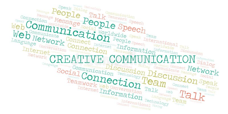 Creative Communication Word Cloud, Made with Text only. Stock ...