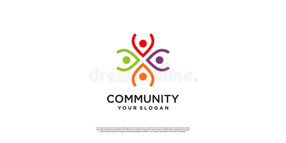 Creative Community Abstract Logo Design Premium Vector Part 3 Stock ...