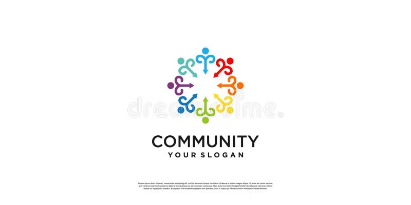 Creative Community Abstract Logo Design Premium Vector Part 6 Stock ...