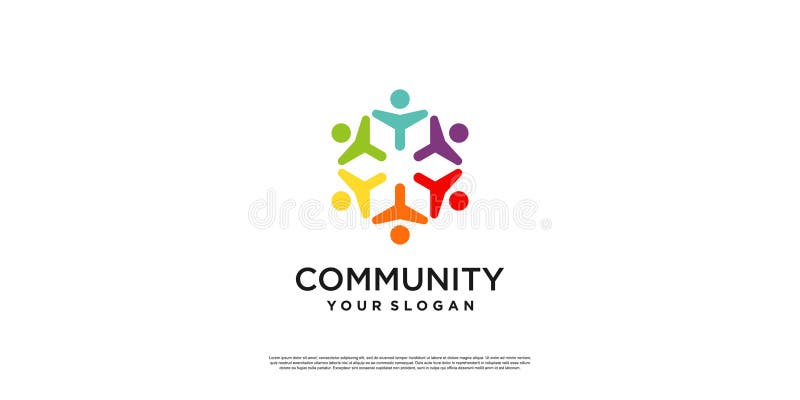 Creative Community Abstract Logo Design Premium Vector Part 2 Stock ...