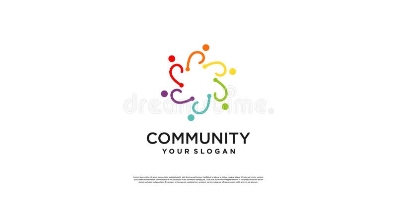 Creative Community Abstract Logo Design Premium Vector Part 1 Stock ...