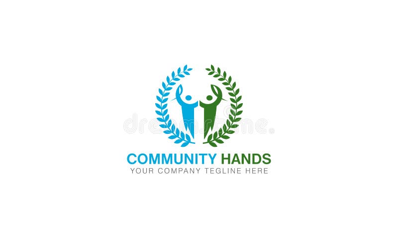 Happy Community Partner Logo Design Stock Vector - Illustration of hand ...